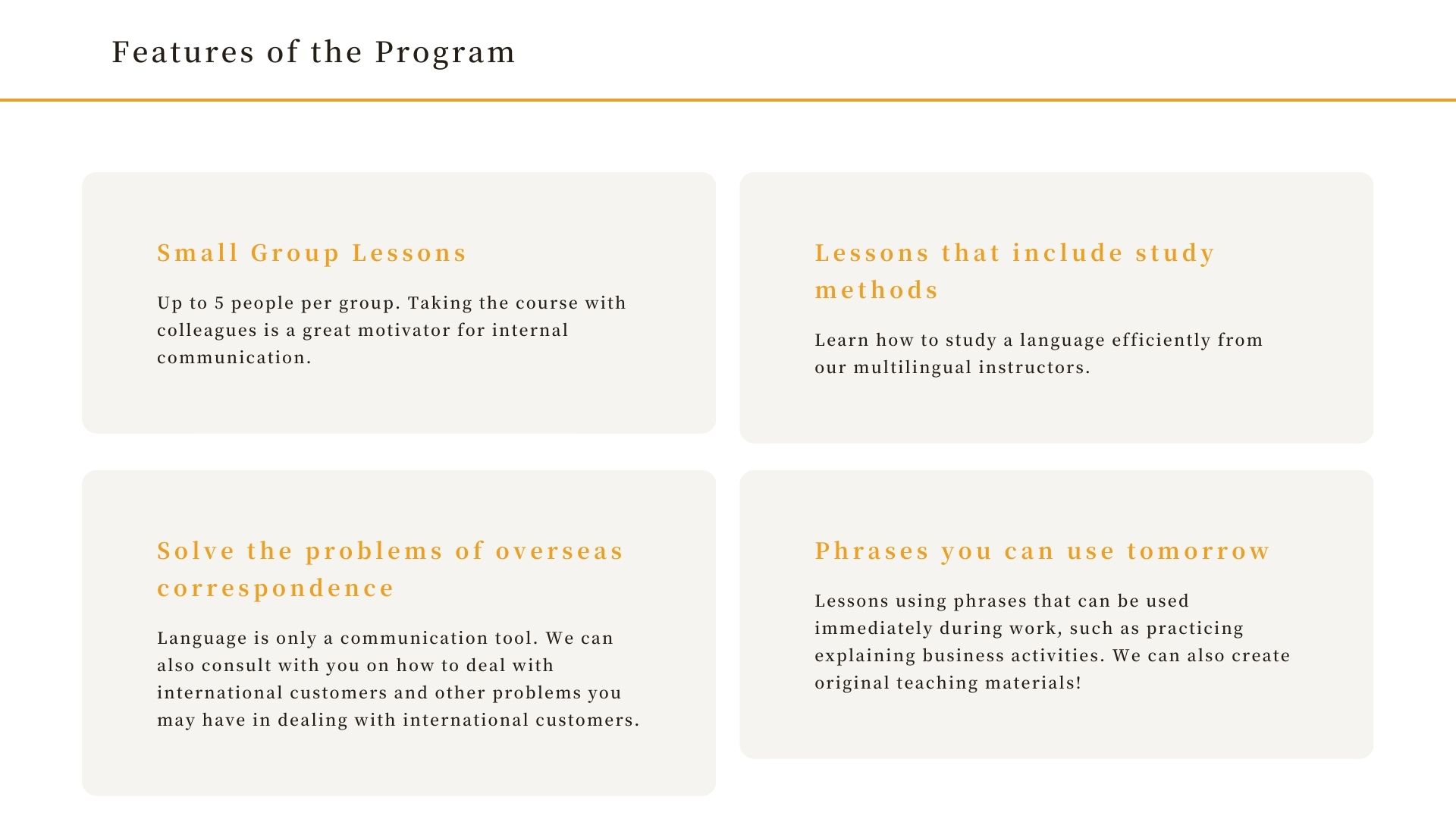 Language training business - Tryfull-renew